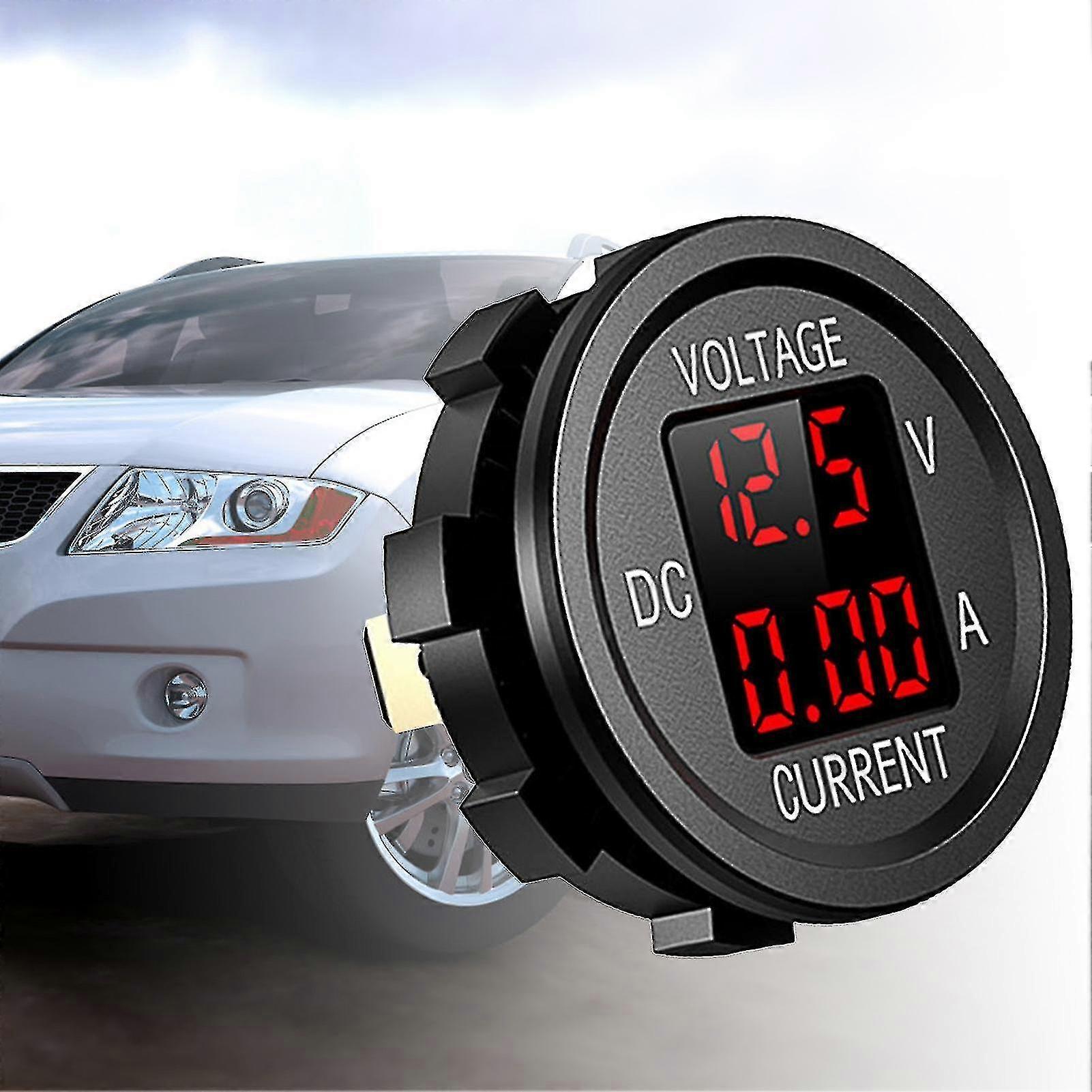 Digital Voltmeter Ammeter Universal High Precision Dual Led Display 12 ...