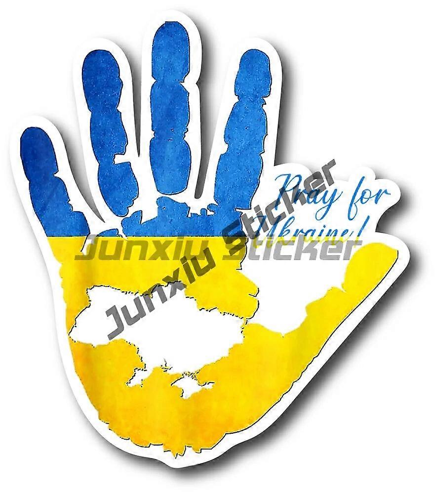 Ukraine Flag Stickers with Ukrainian Emblem UA Stickers Waterproof ...