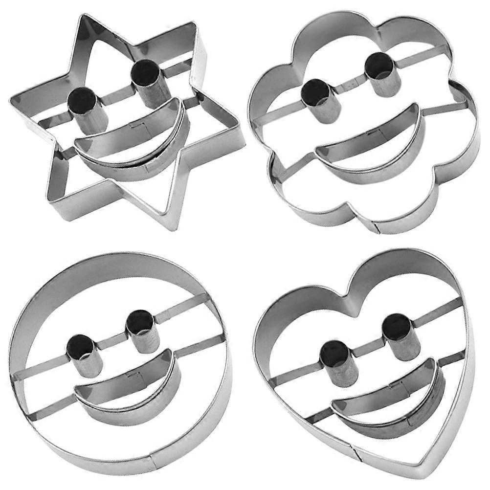 4pcs Cute Cookie Cutters Set Stainless Steel Cutters Molds Cutters for ...