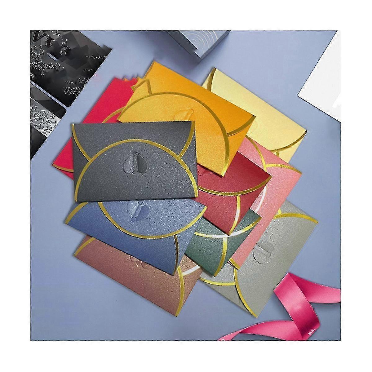 50Pcs Gift Card Envelopes with Love Buckle Envelopes with Gold Border ...