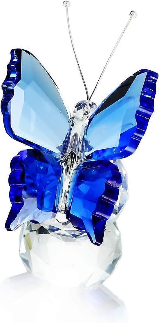 Crystal Flying Butterfly with Crystal Ball Base Figurine Ornament ...
