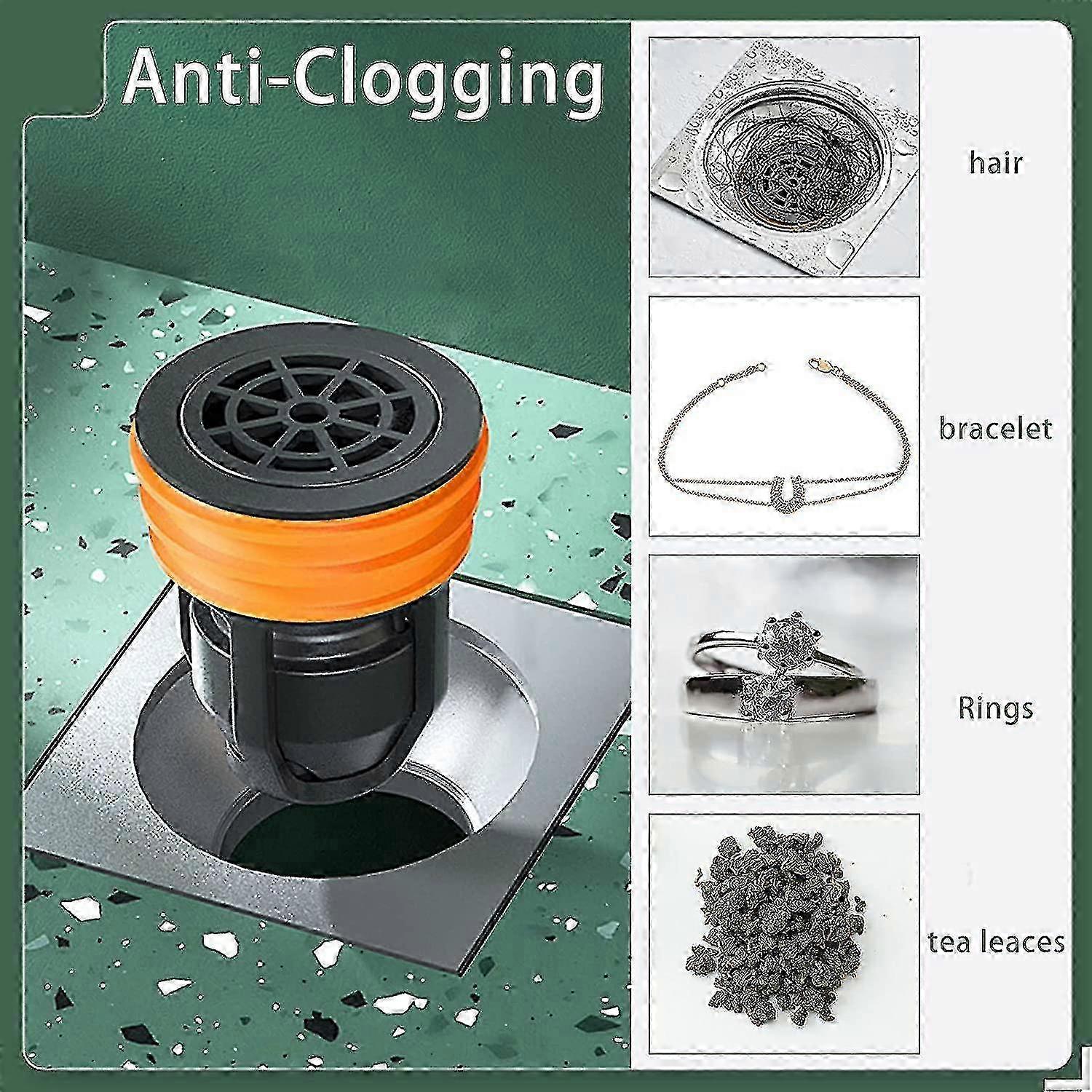 Anti-backflow Floor Drain With Magnetic Levitation - Smell Proof, Shower Sink Check Valve, One ...