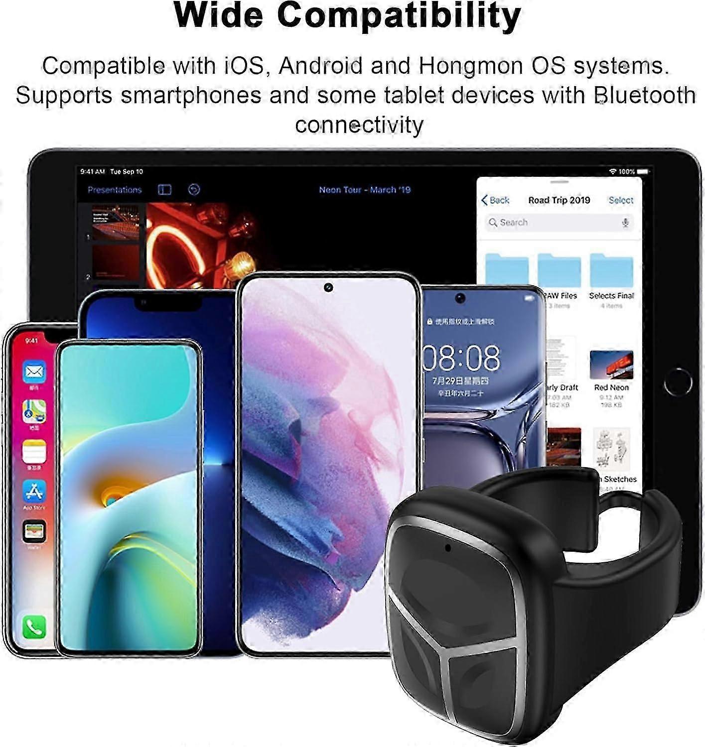 Wireless Bluetooth Mouse Mini Intelligent Handheld Finger Ring Mouse ...