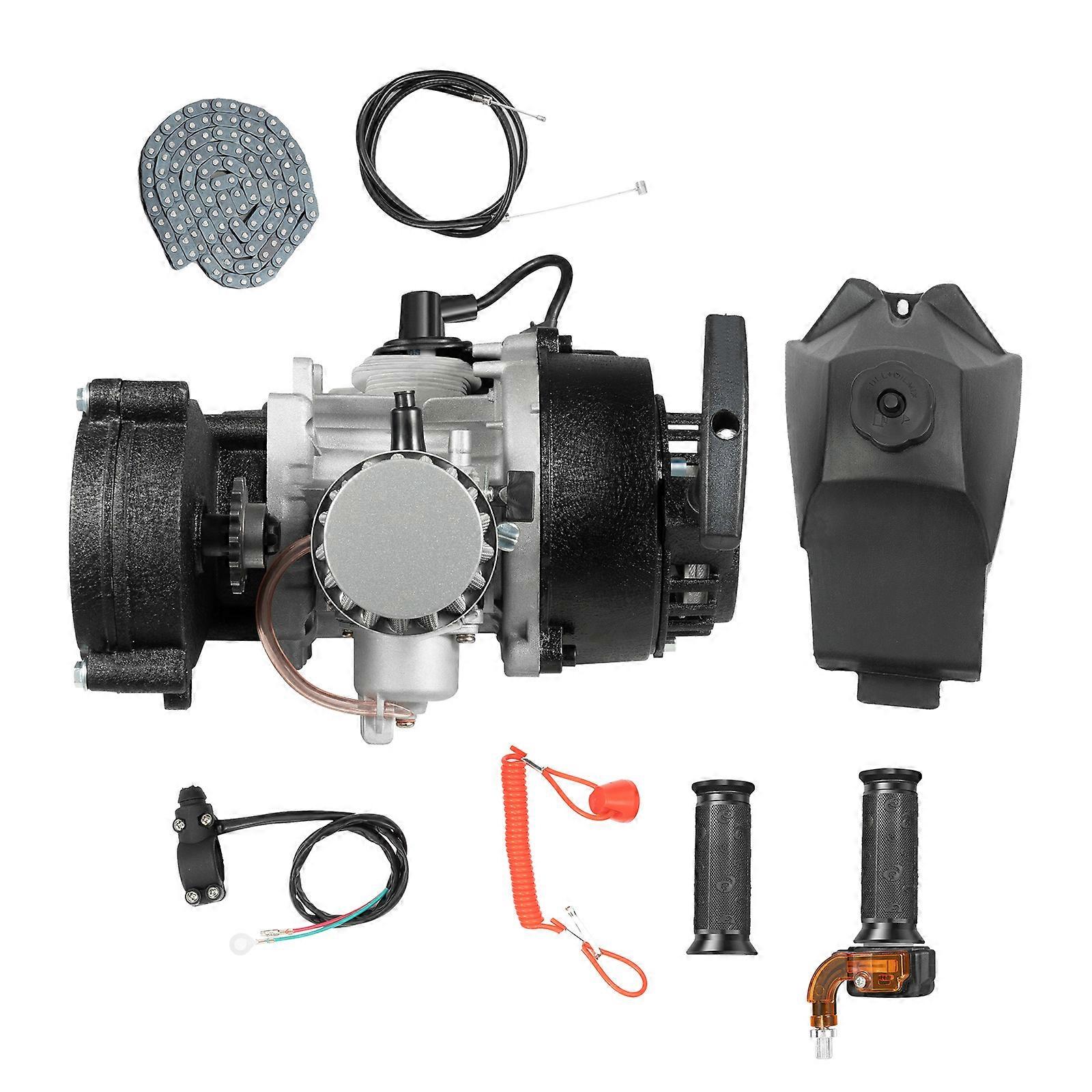 49.85CC 2 Stroke Pocket Bike Engine Kit Single Cylinder ATV Gasoline ...
