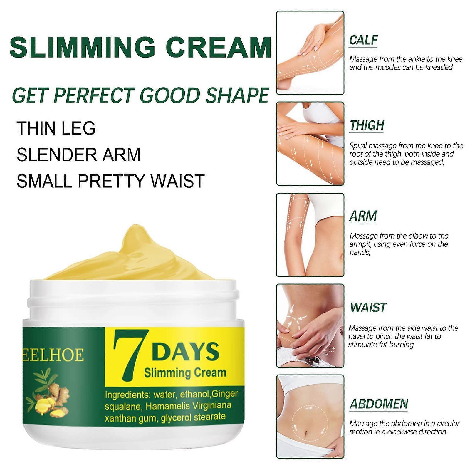 2 Pcs 50g Ginger Slimming Cream Ginger Anti-Cellulite Cream Natural ...