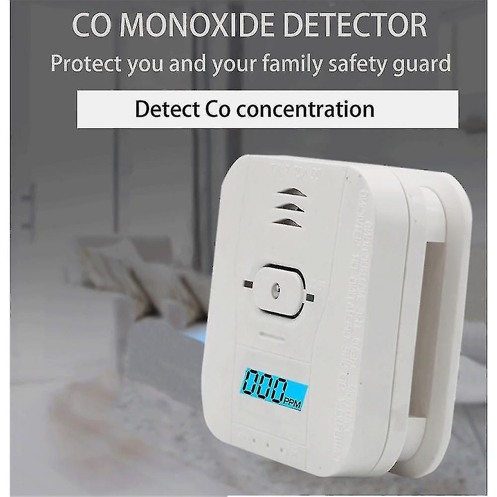 Gas detectors 3 in 1 carbon monoxide temperature smoke dector with lcd ...