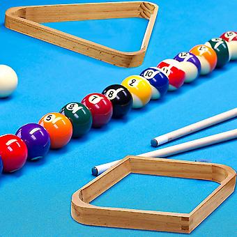 Wooden Billiard Ball Rack Billiard 8-ball Triple-cornered Rack And 9 ...