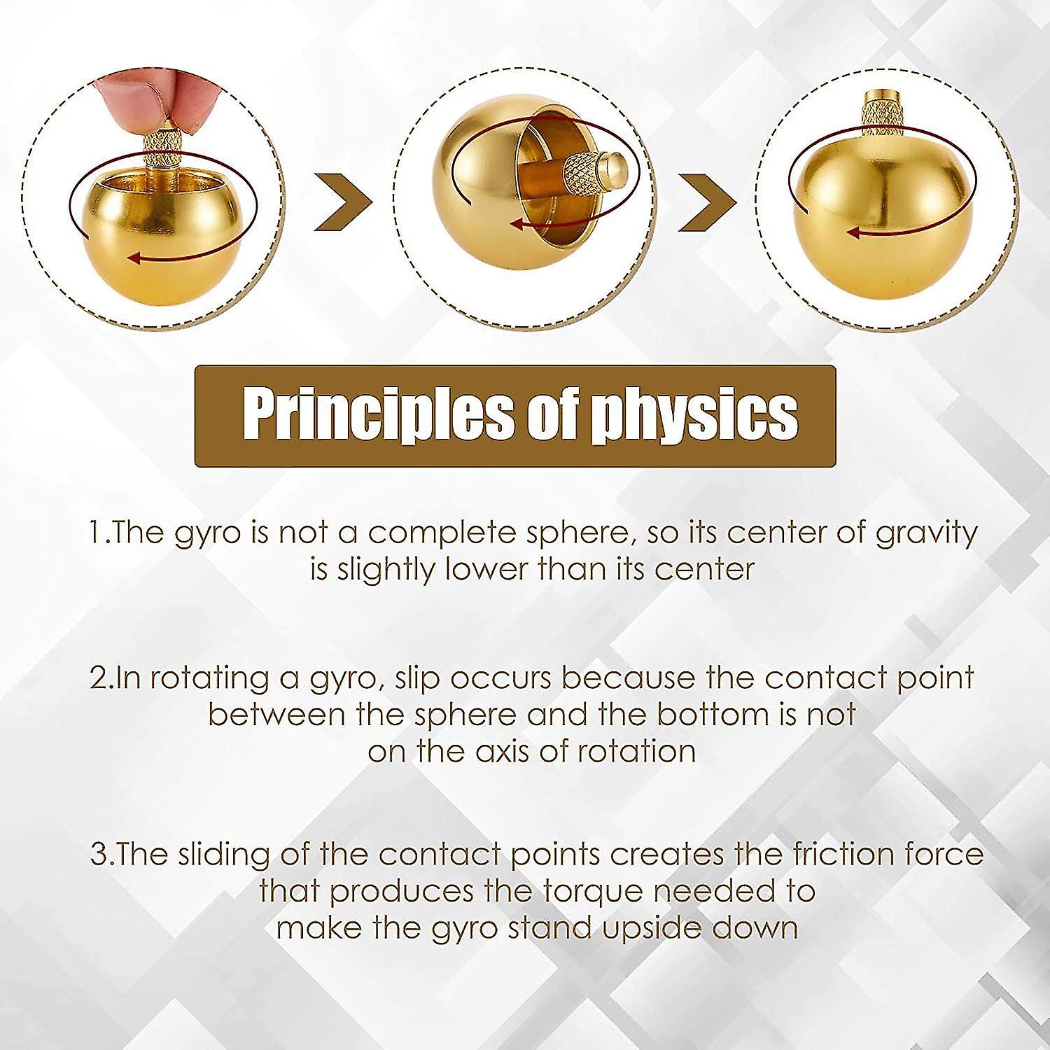 2 Pieces Top Metal Flip Over Top Gyroscope Stainless Steel Spinning Top ...