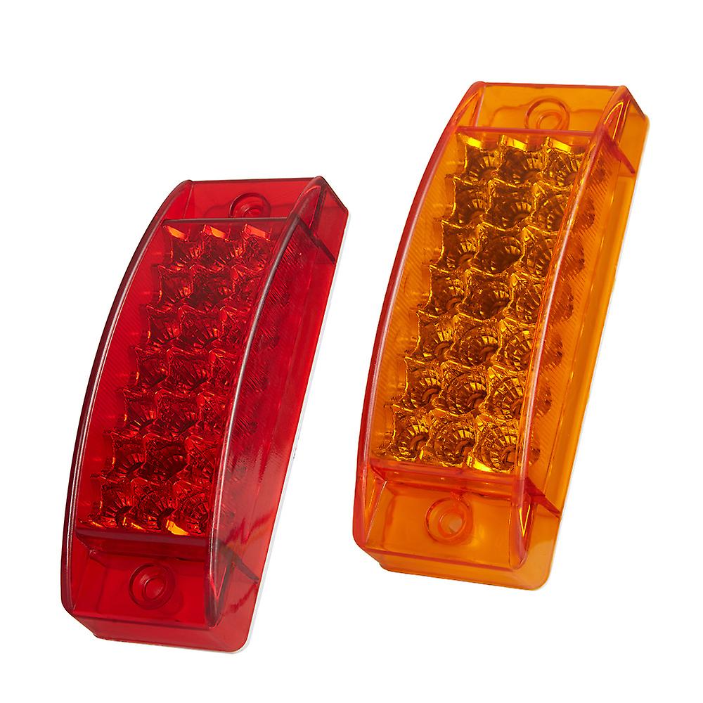 Dww-2pcs-Jaune 21LED Feux arriere de voiture Trailer Truck Bus Side ...