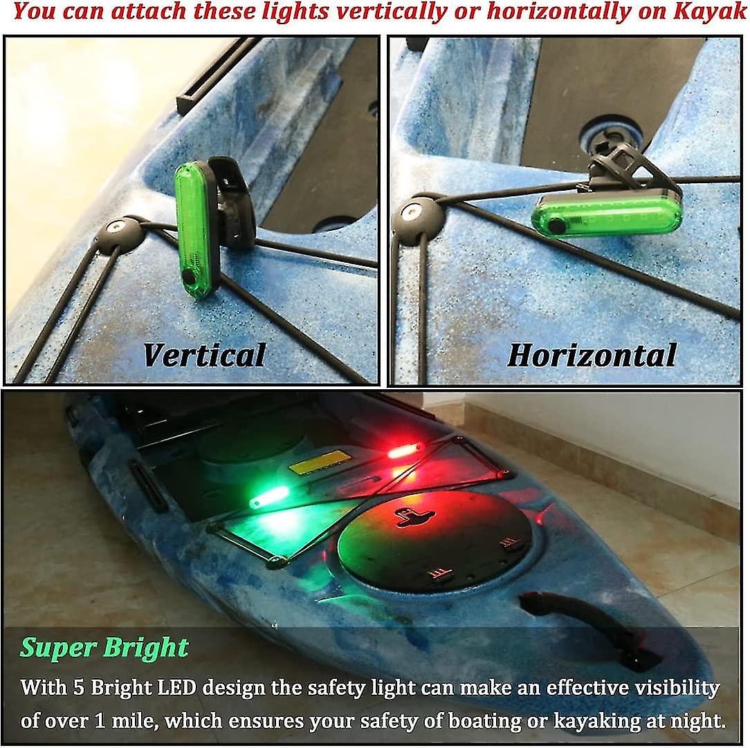 Kayak Navigation Lights Stern Lights Battery Operated, Waterproof Kayak ...
