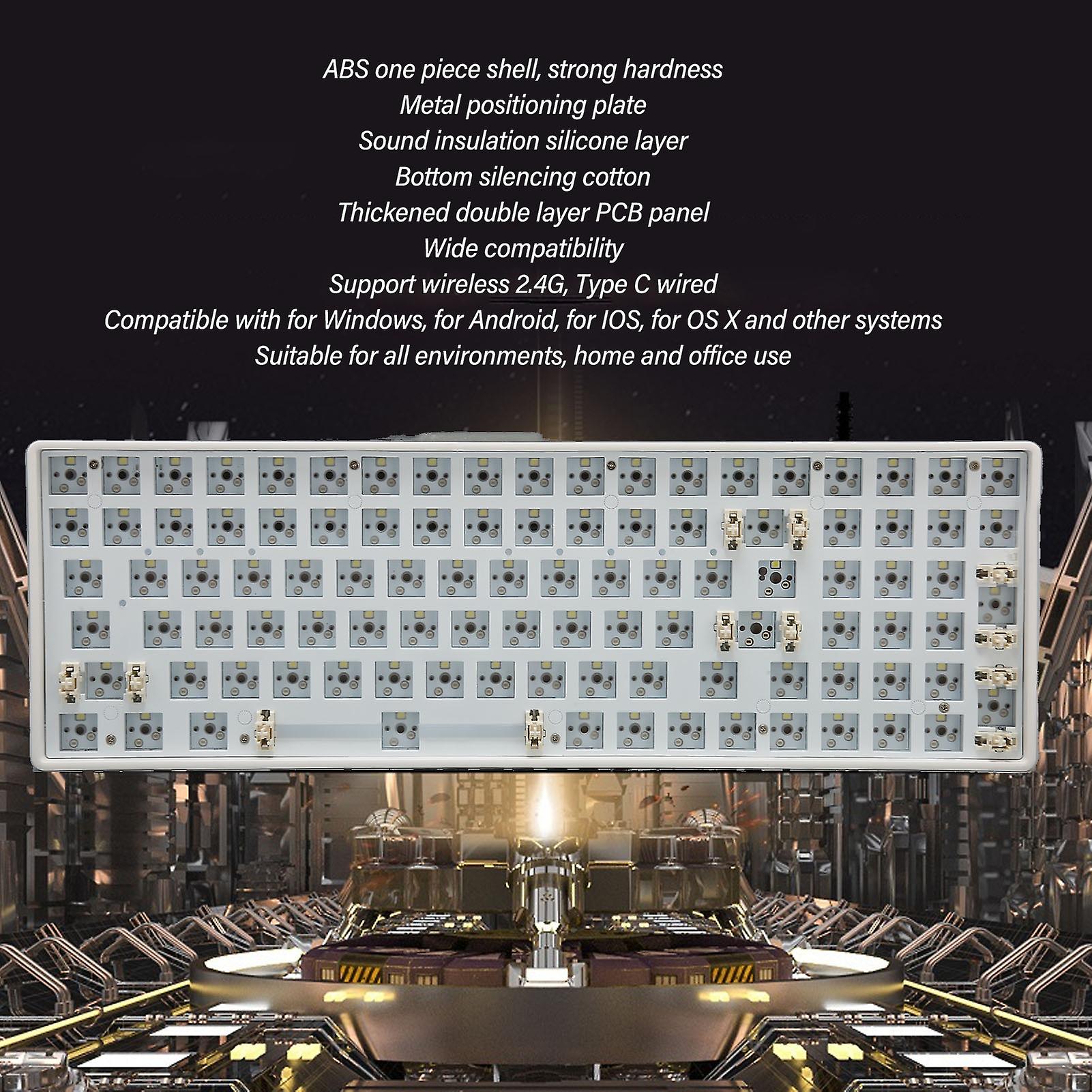 Mechanical Keyboard DIY Kit 100 Keys Hot Swappable 5pin Switch 96% ...