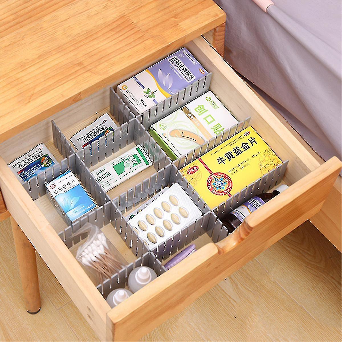12 Pcs Drawer Dividers Wardrobe Clothes Expandable Drawer Organizer(37 ...
