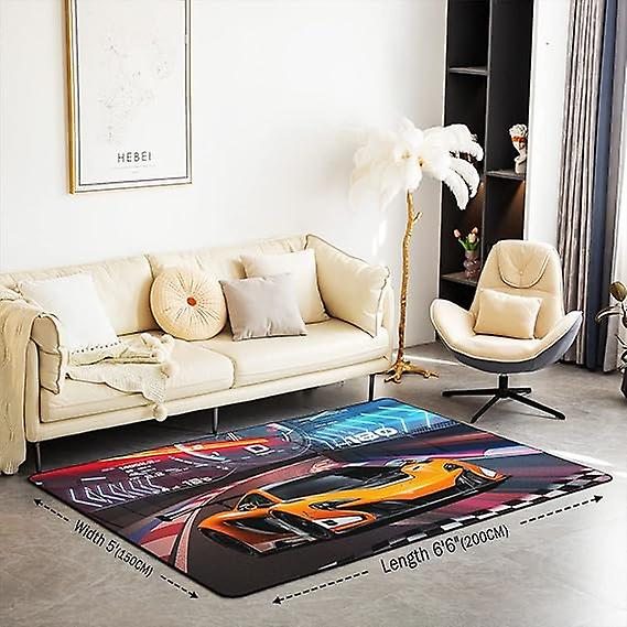 Race Car Living Room Rugs For Speed Sports Car Accent Rug Set Area Rug ...