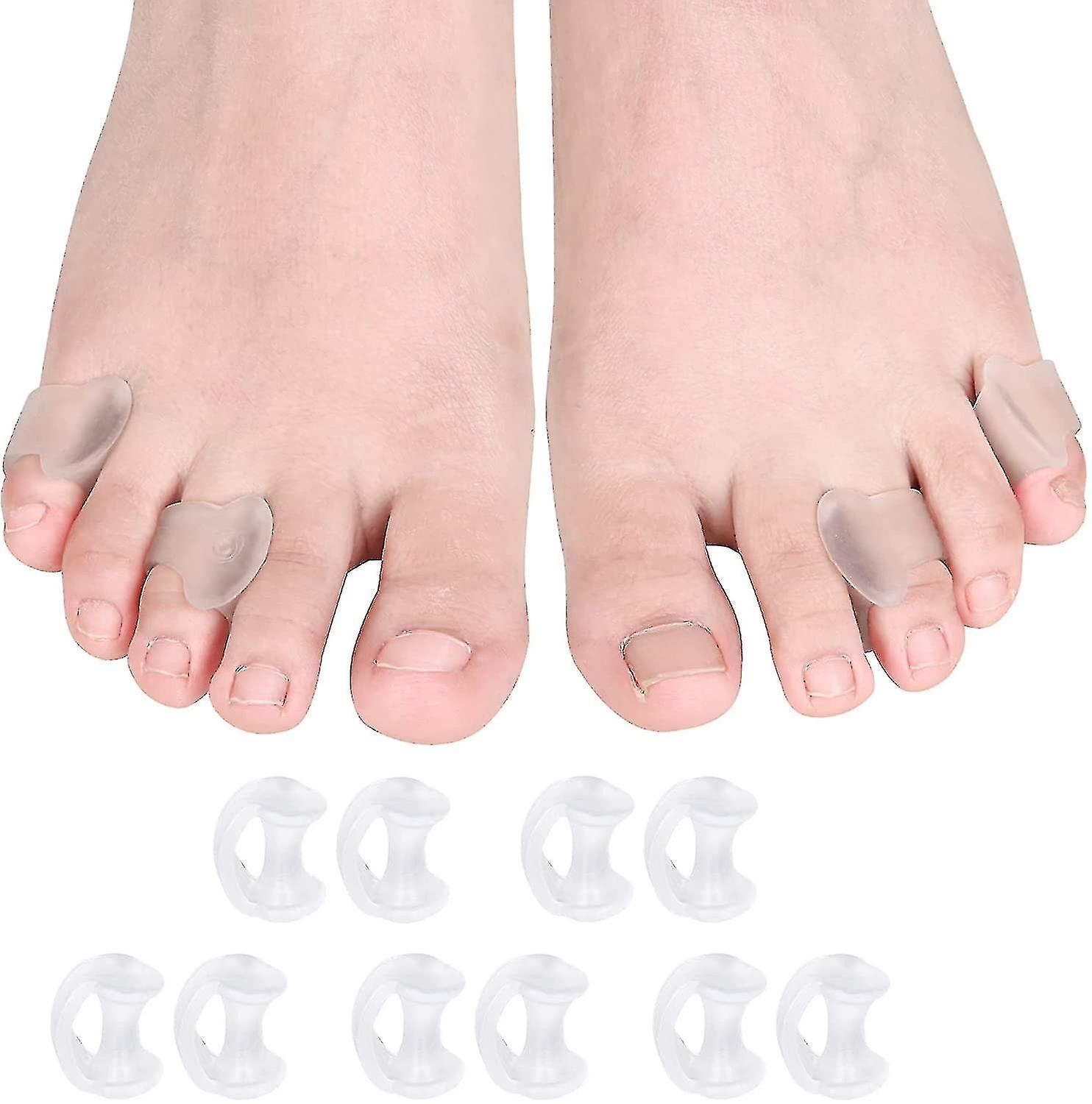 Gel Toe Separators,10 Pack Pinky Toe Spacers For Overlapping Toes ...