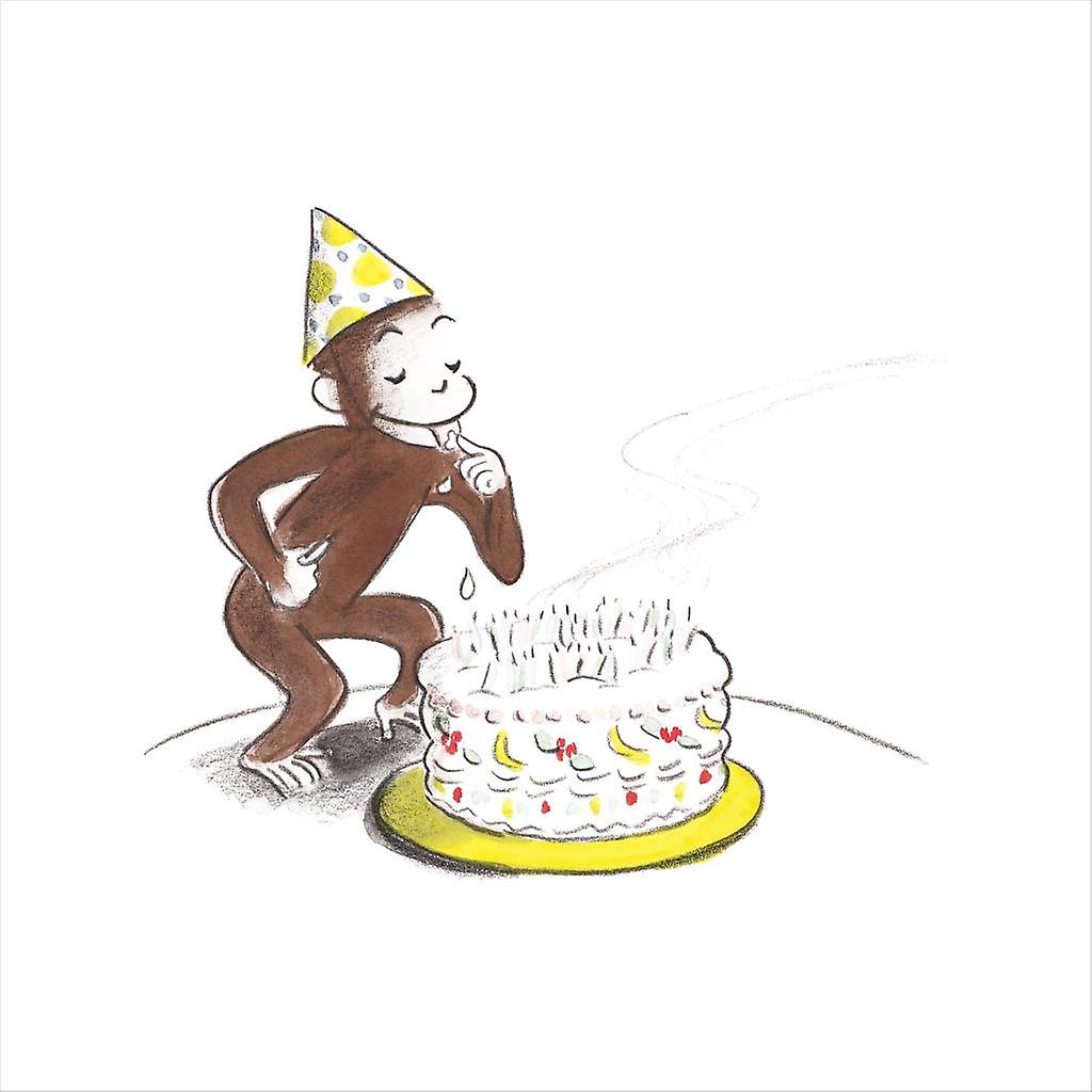 Curious George Eating Birthday Cake Women's T-Shirt | Fruugo US