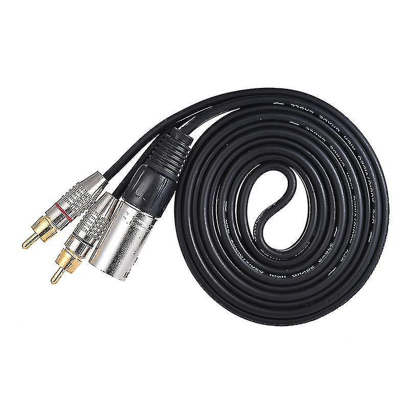 3m 1 Xlr To 2 Rca Male Plug Stereo Audio Cable Connector Y Splitter ...