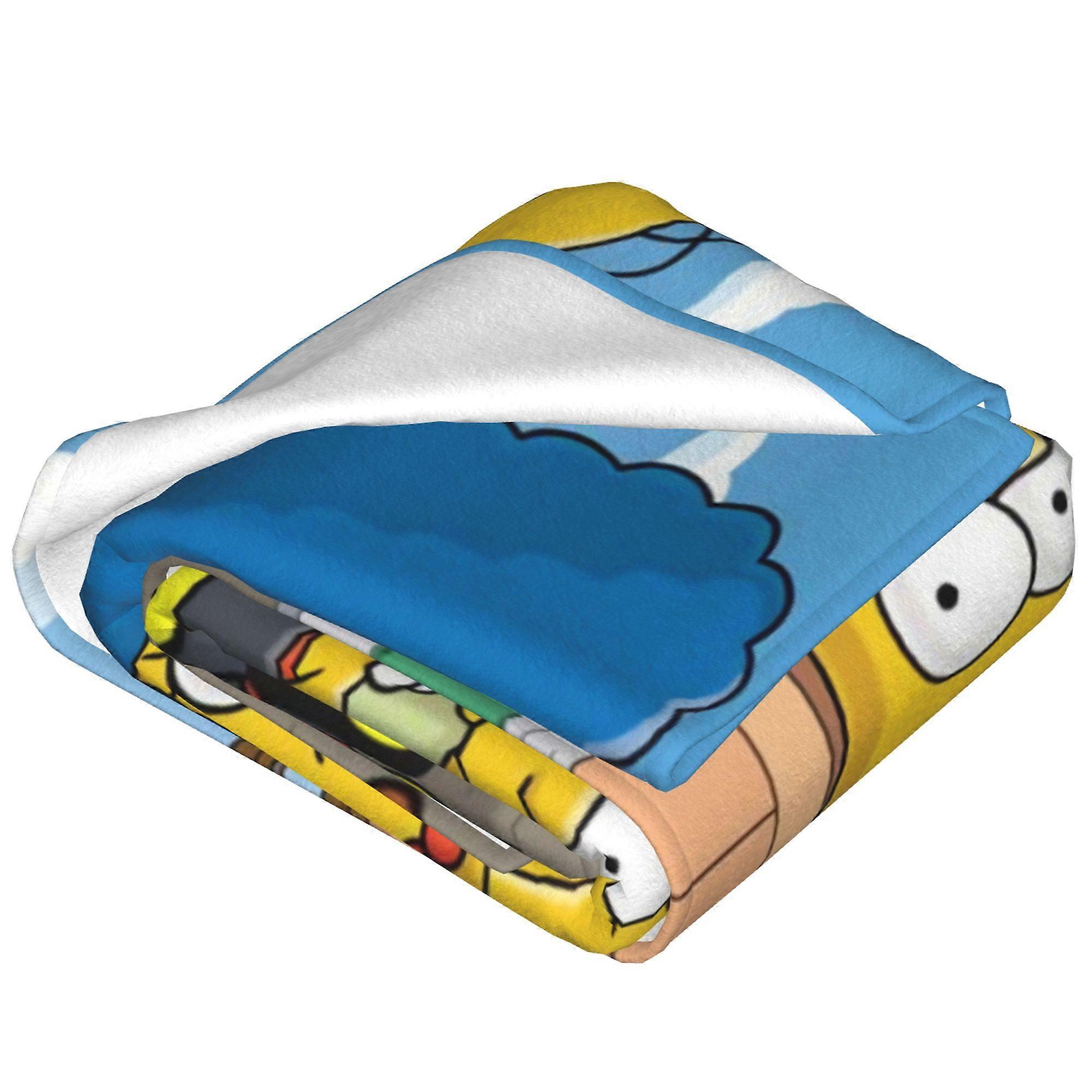 The Simpsons Throw Blanket Soft Plush Travel Blanket For Bedroom Living ...