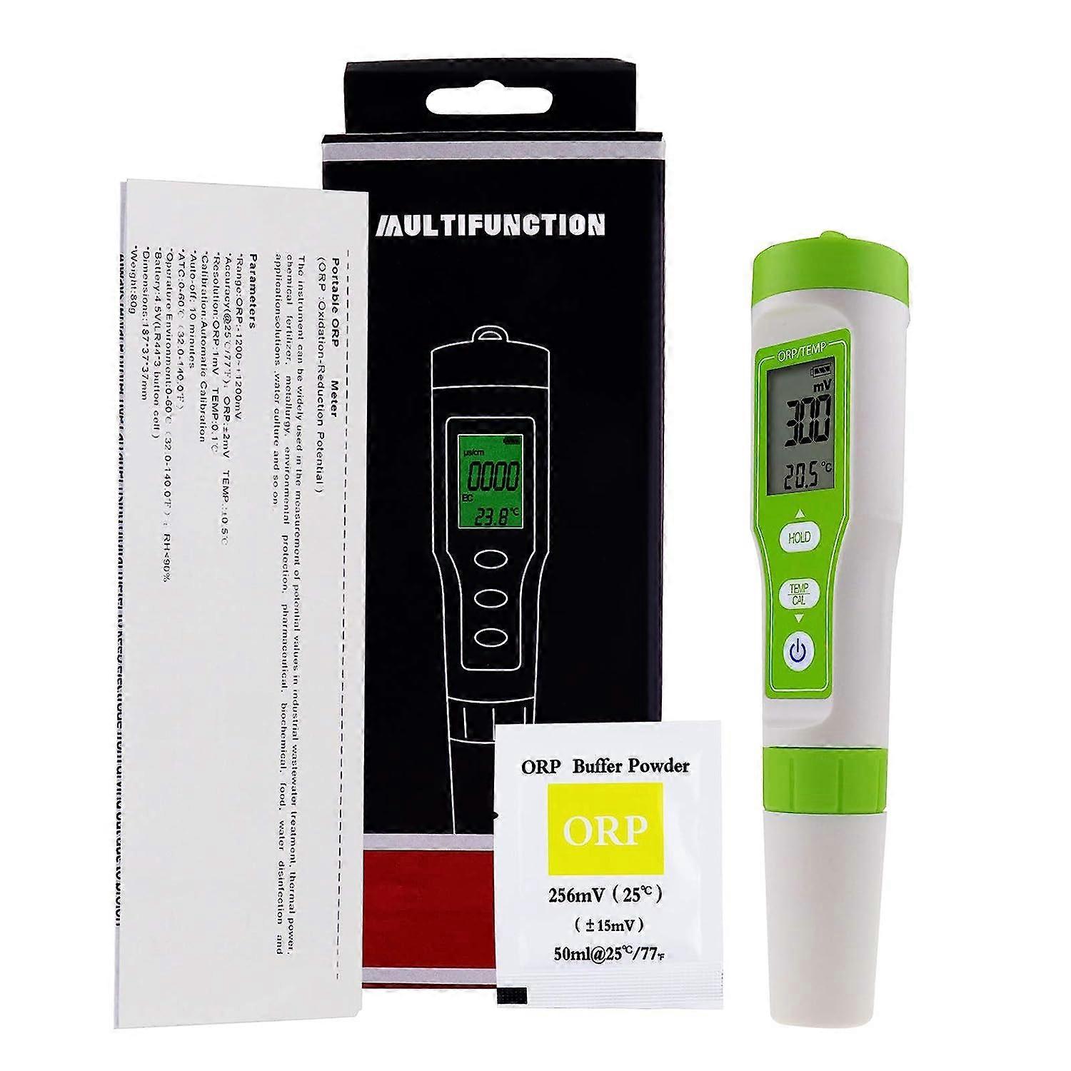Digital Orp Meter With Automatic Calibration & Orp Powder Buffer, -1200 ...