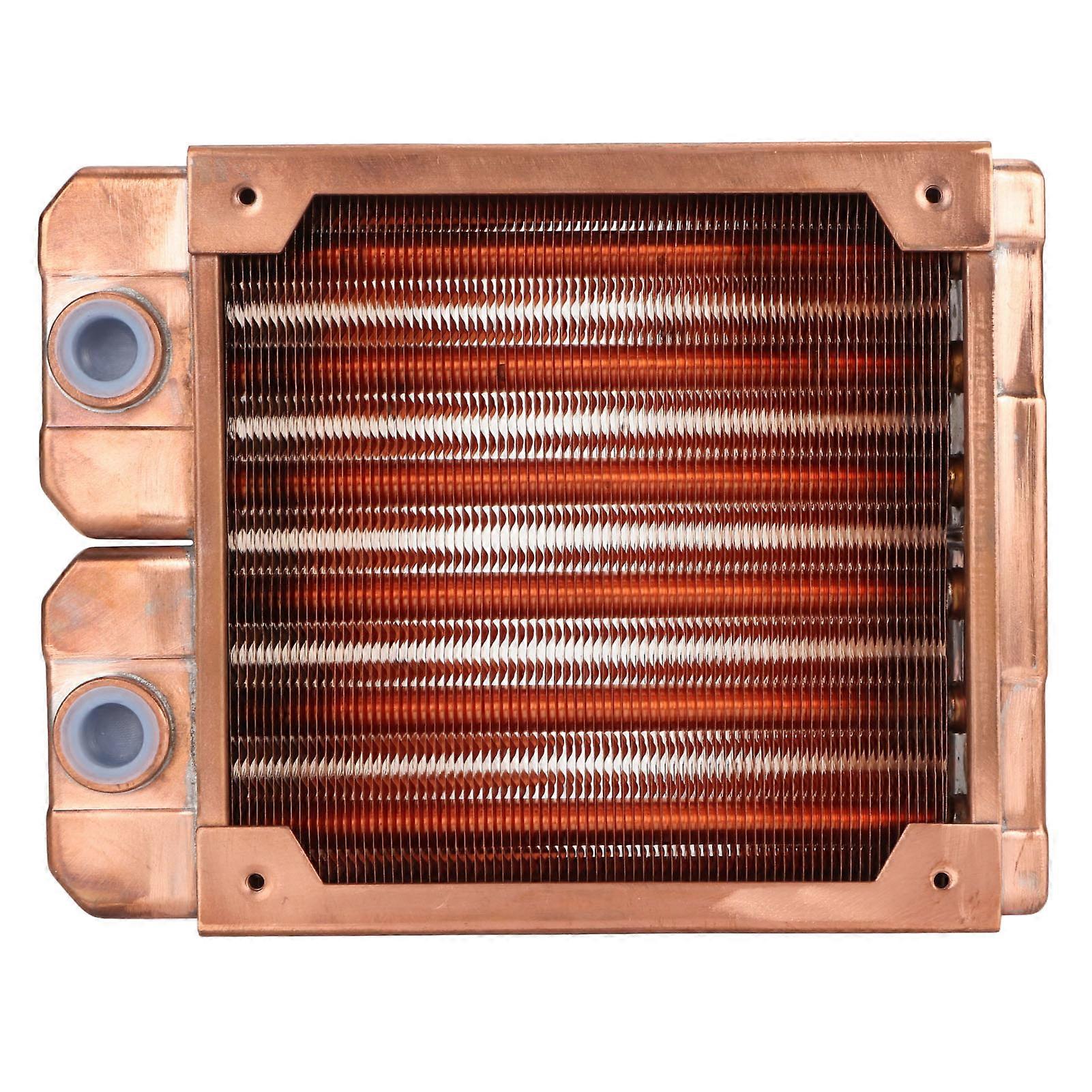 Water Cooling Radiator Red Copper 7mm Round Pipe G1/4 Thread Liquid ...