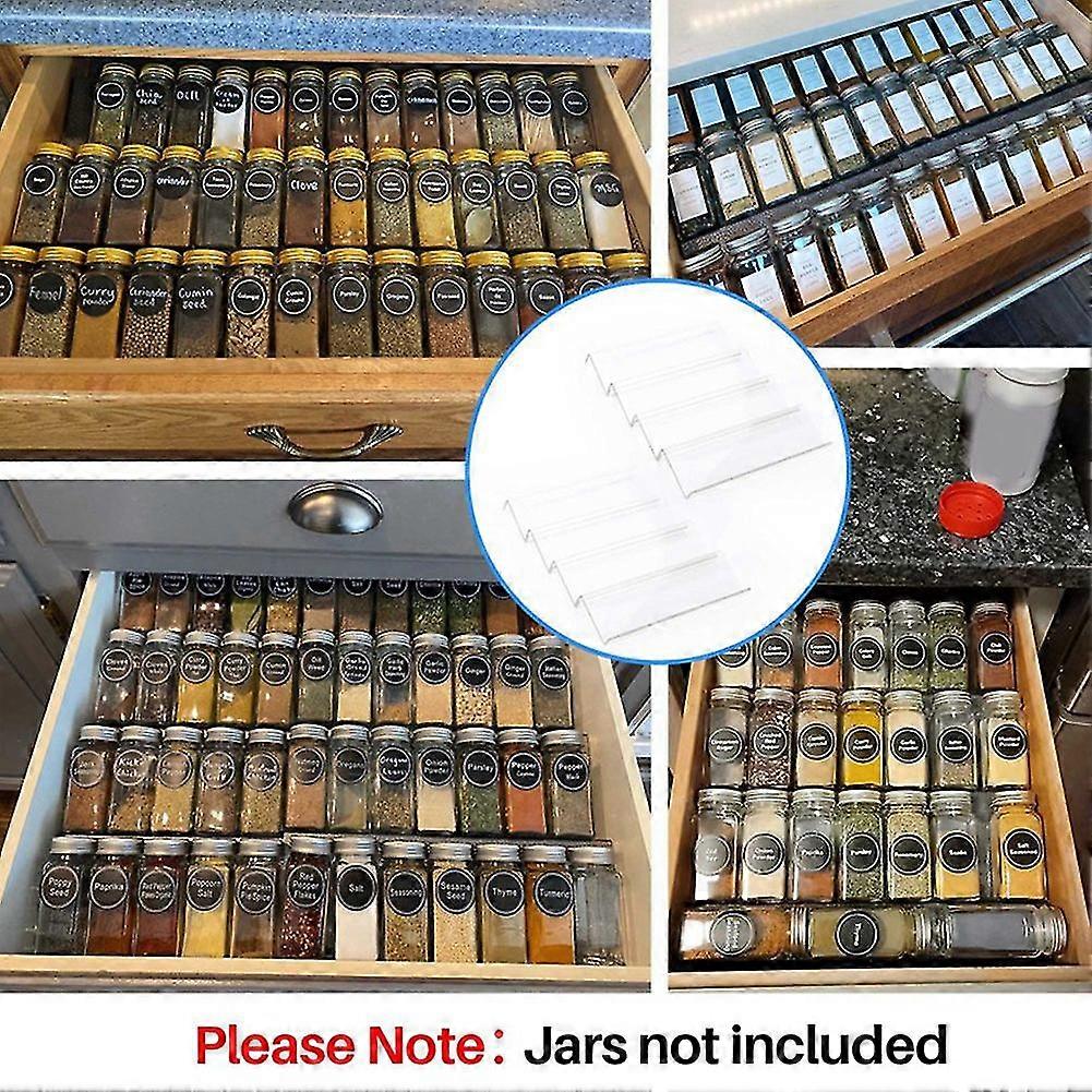 Clear Acrylic Spice Drawer Organizer,seasoning Jars Drawers Insert ...