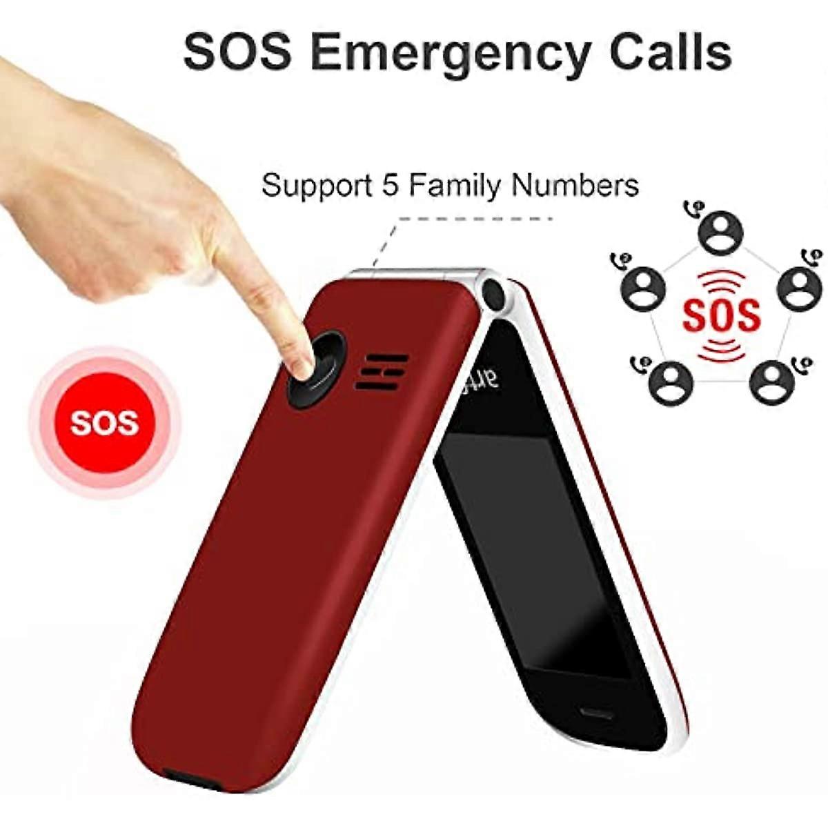 artfone Big Button Mobile Phone for Elderly Senior Flip Phones Sim Free ...