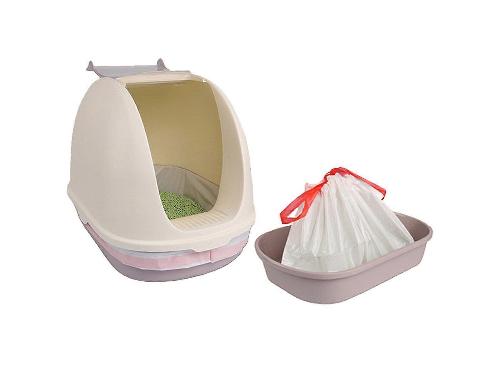 3 Rolls 55x30cm Drawstring Cat Litter Box Liners Cat Waste Litter Bags ...