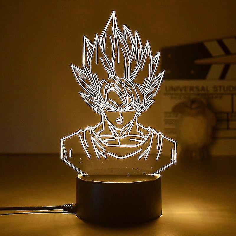 Goku Vegeta Anime Figure 3d Led Night Light Children Room Decor Dragon ...