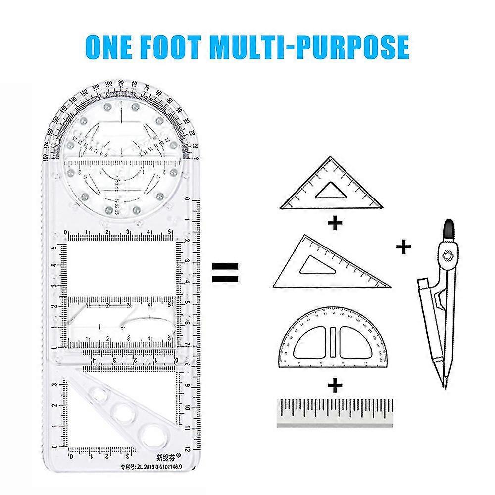 New Multifunctional Geometric Ruler Drawing Ruler Geometric Drawing ...