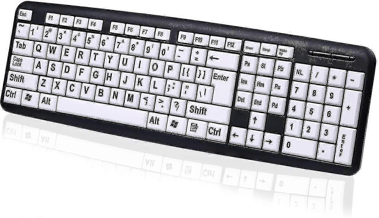 Piao Large Print Keyboard Wired Large Letter Key Keyboard Usb Keyboards ...