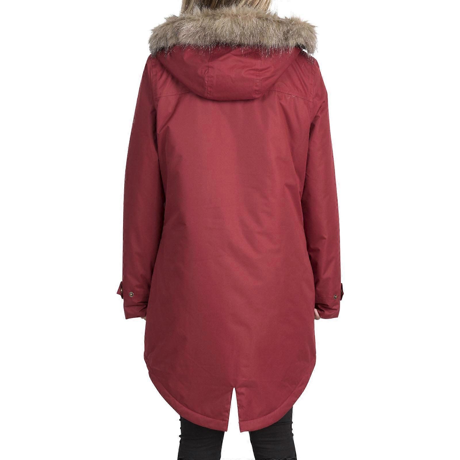 Trespass Womens Clea Waterproof Long Parka Jacket Coat | Fruugo UK