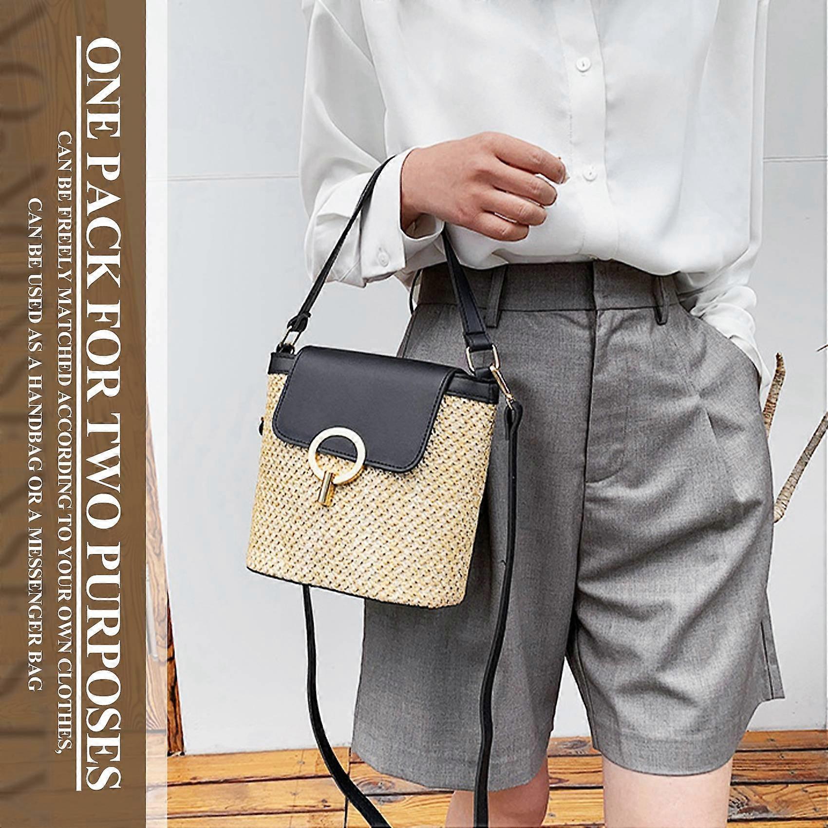 Small Straw Bucket Bags for Women Summer Bags Lady Travel Purses and ...