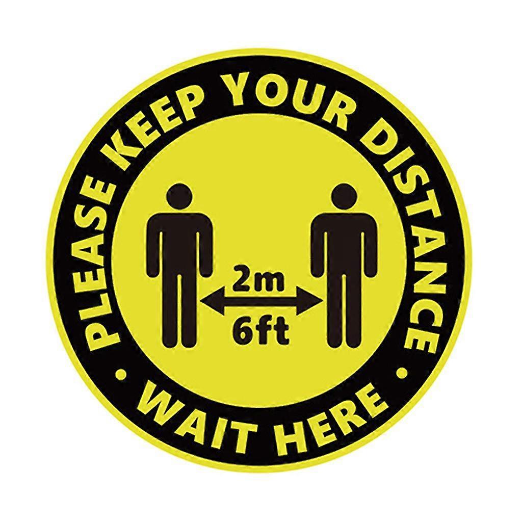 Round Circle Sticker Keep Social Distance Safety Floor Sign People ...