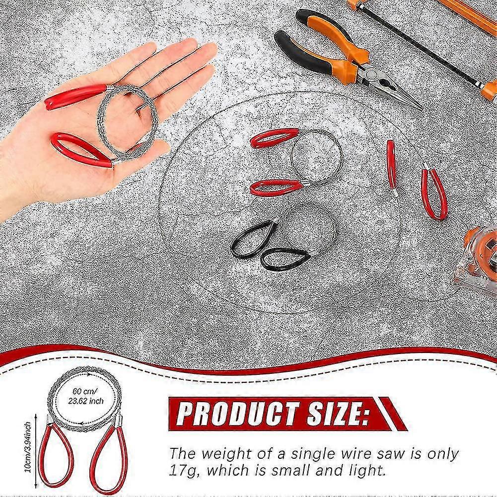 2 Pcs Pvc Pipe Cable Saw Stainless Steel Wire Saw Hand Pocket String ...