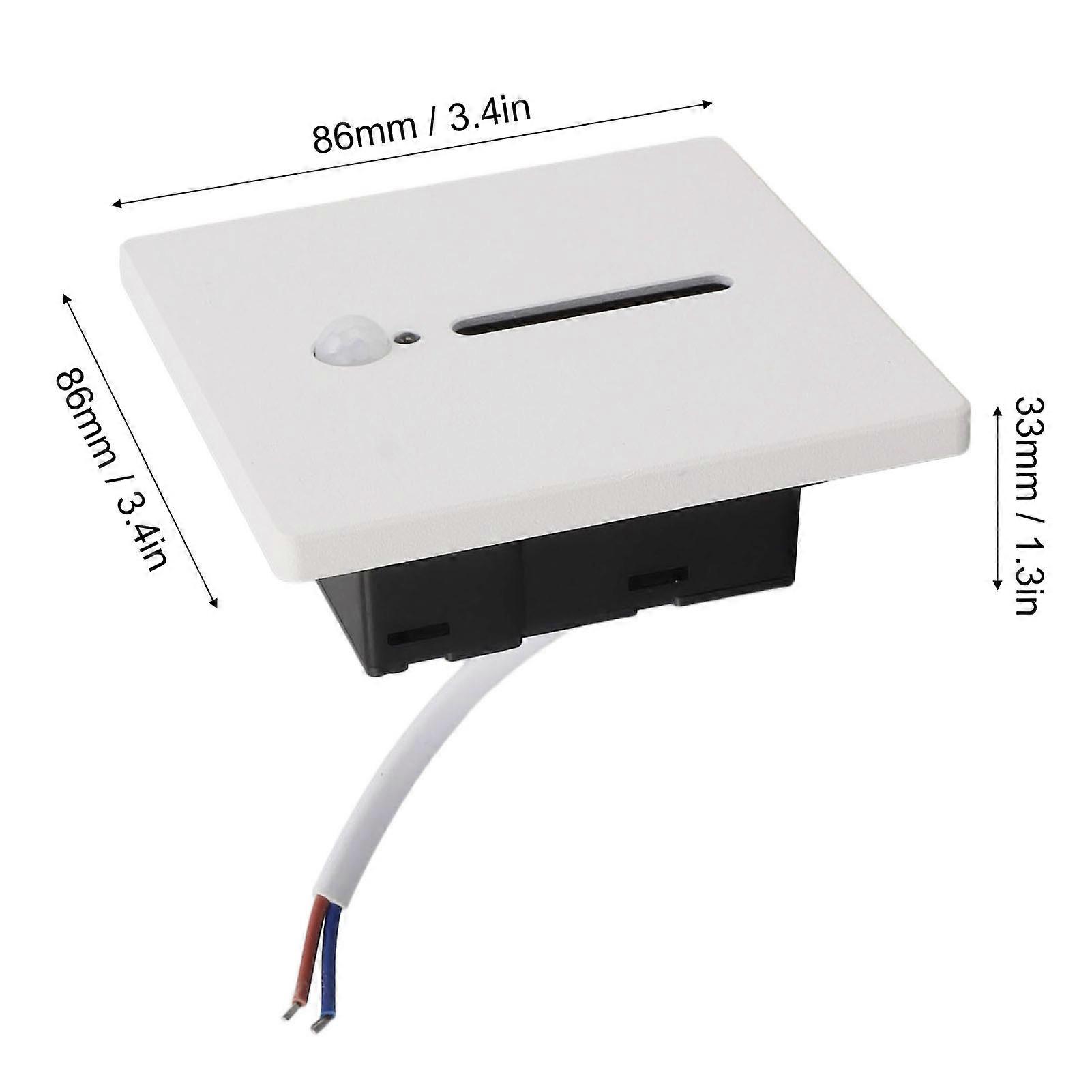 LED Step Light 3W Recessed Motion Seneor Dusk to Dawn Sensor 4000K ...