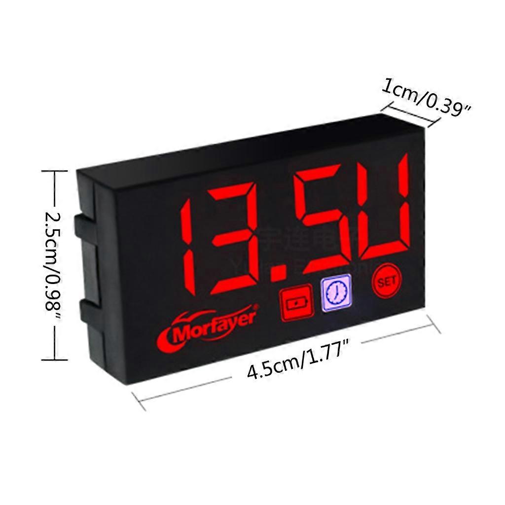 3 In 1 Multifunction Digital Time Clock Thermometer Voltmeter LED ...