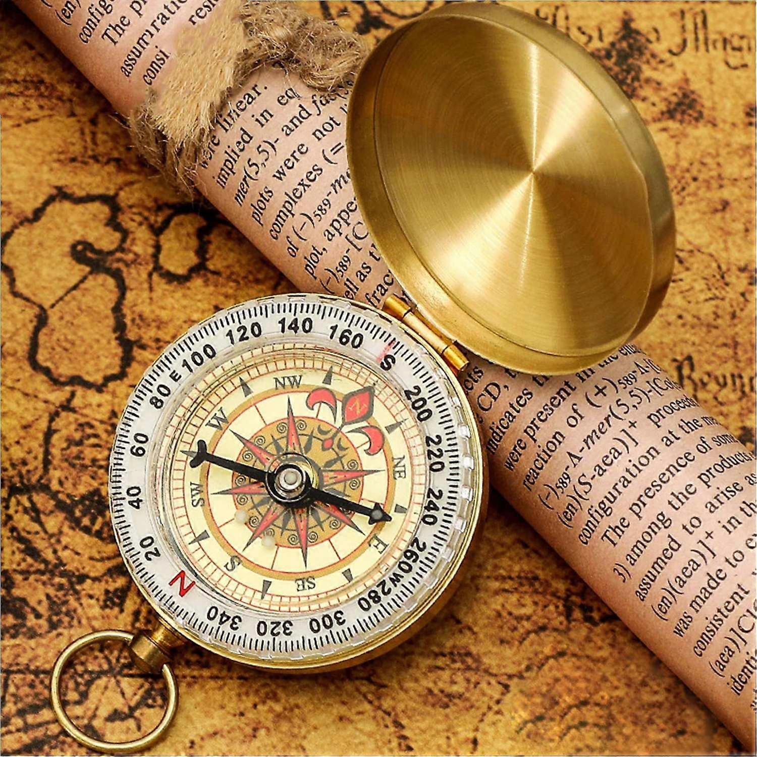 Compass, metal camping compass, pocket compass, waterproof compass, portable children's travel ...