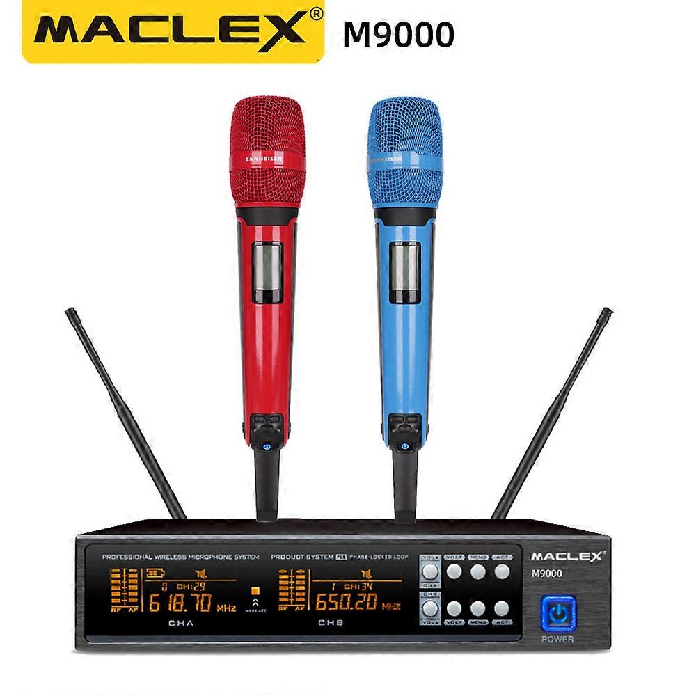 Maclex Karaoke Stage Performance Home KTV SKM9000 M9000 UHF Professional Wireless Dual ...