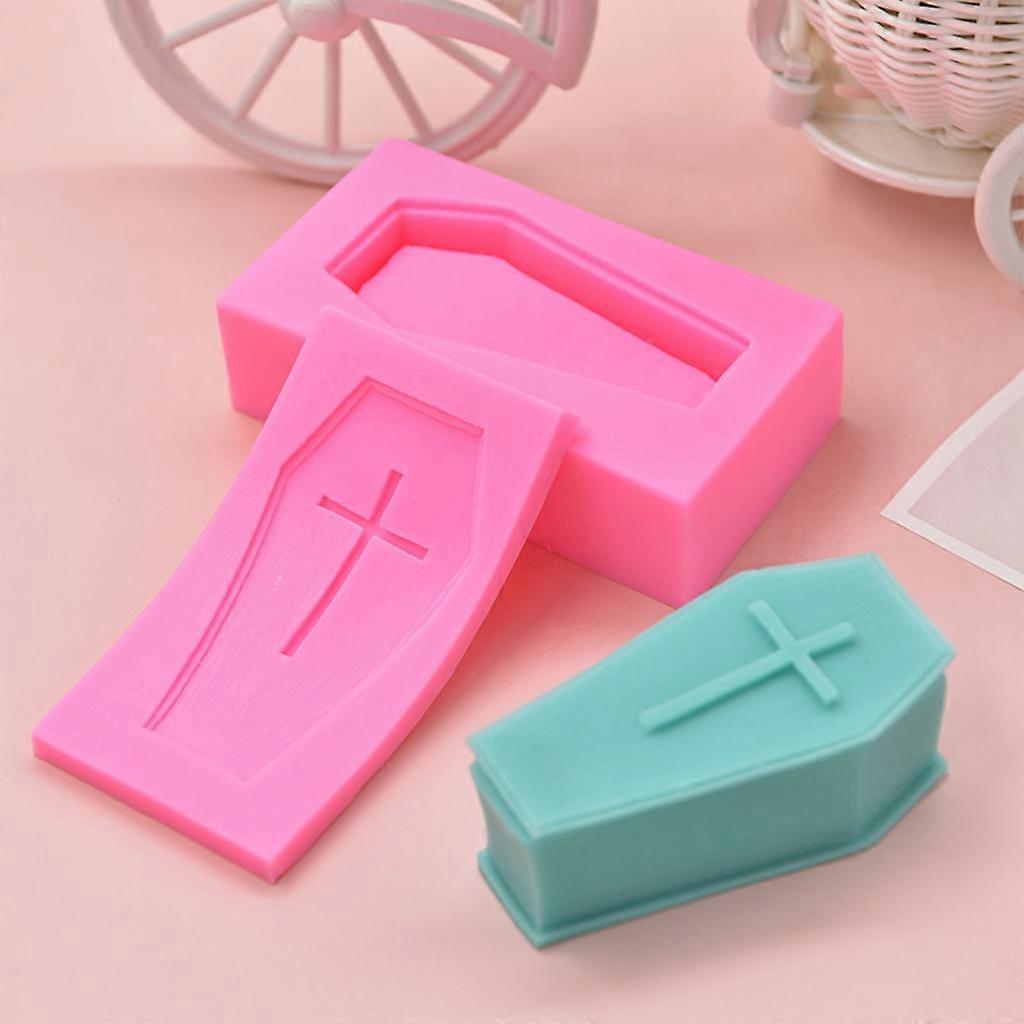 Food-Grade Halloween Silicone Baking Mold Cross Coffin Shaped Silicone ...