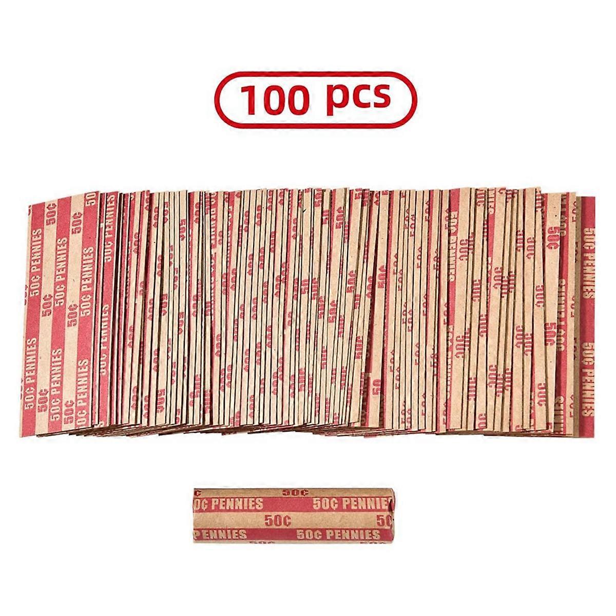 Penny Coin Wrappers Penny Sleeves Flat Penny Rolls Wrappers 100PCS ...