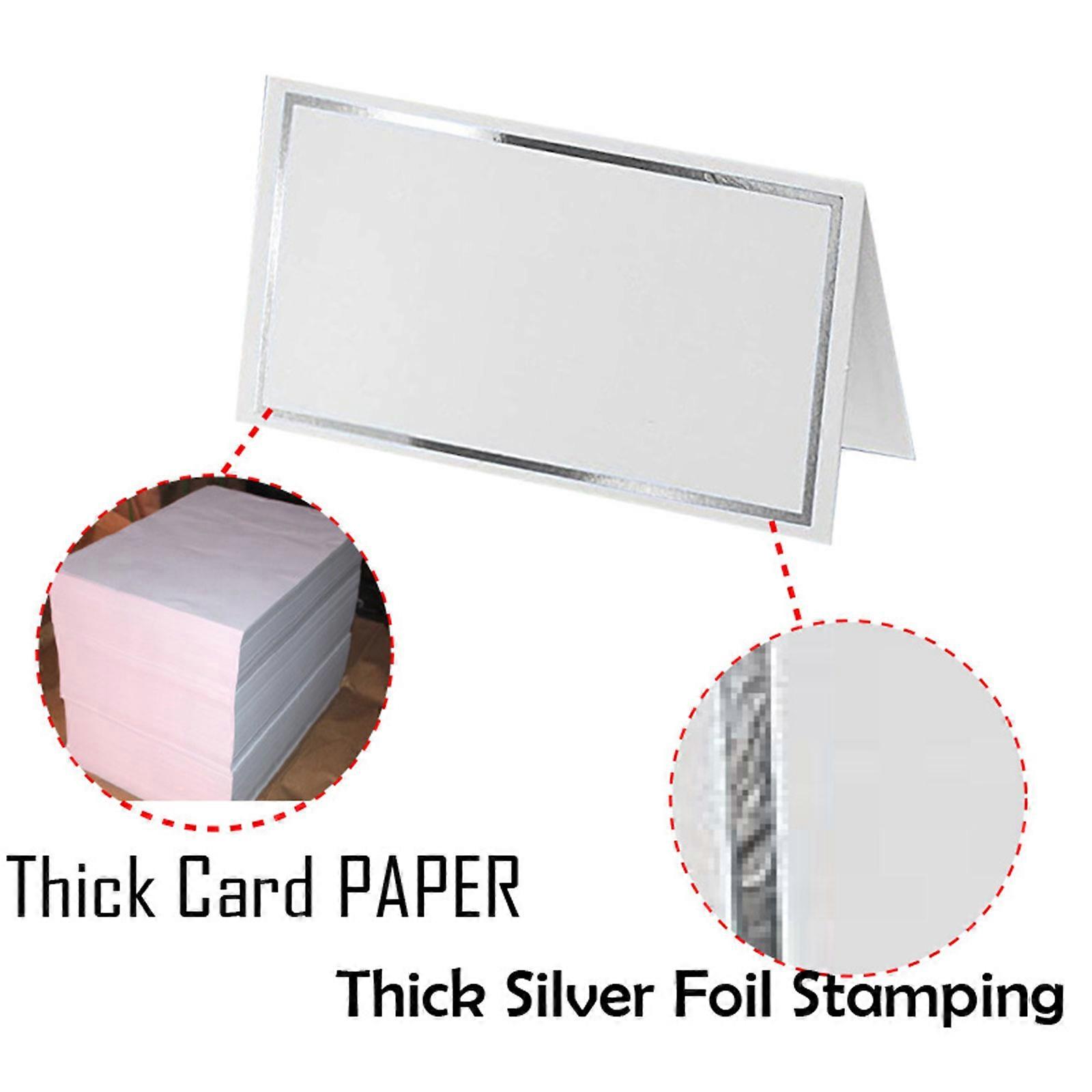 Versatile and Durable White Cardstock Place Cards Name Card with Gold ...