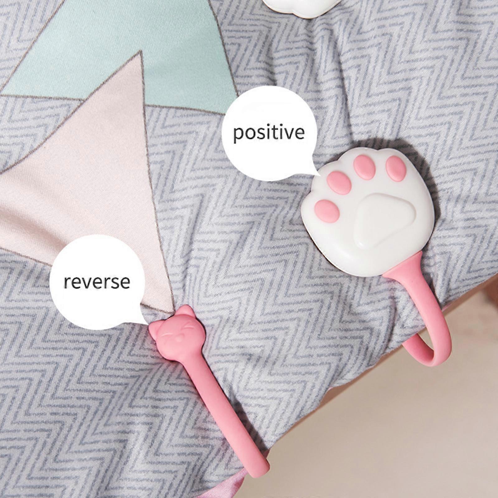 Cartoon Footprint Bed Sheet Clips 4pcs Quilt Cover Fastener Supplies ...