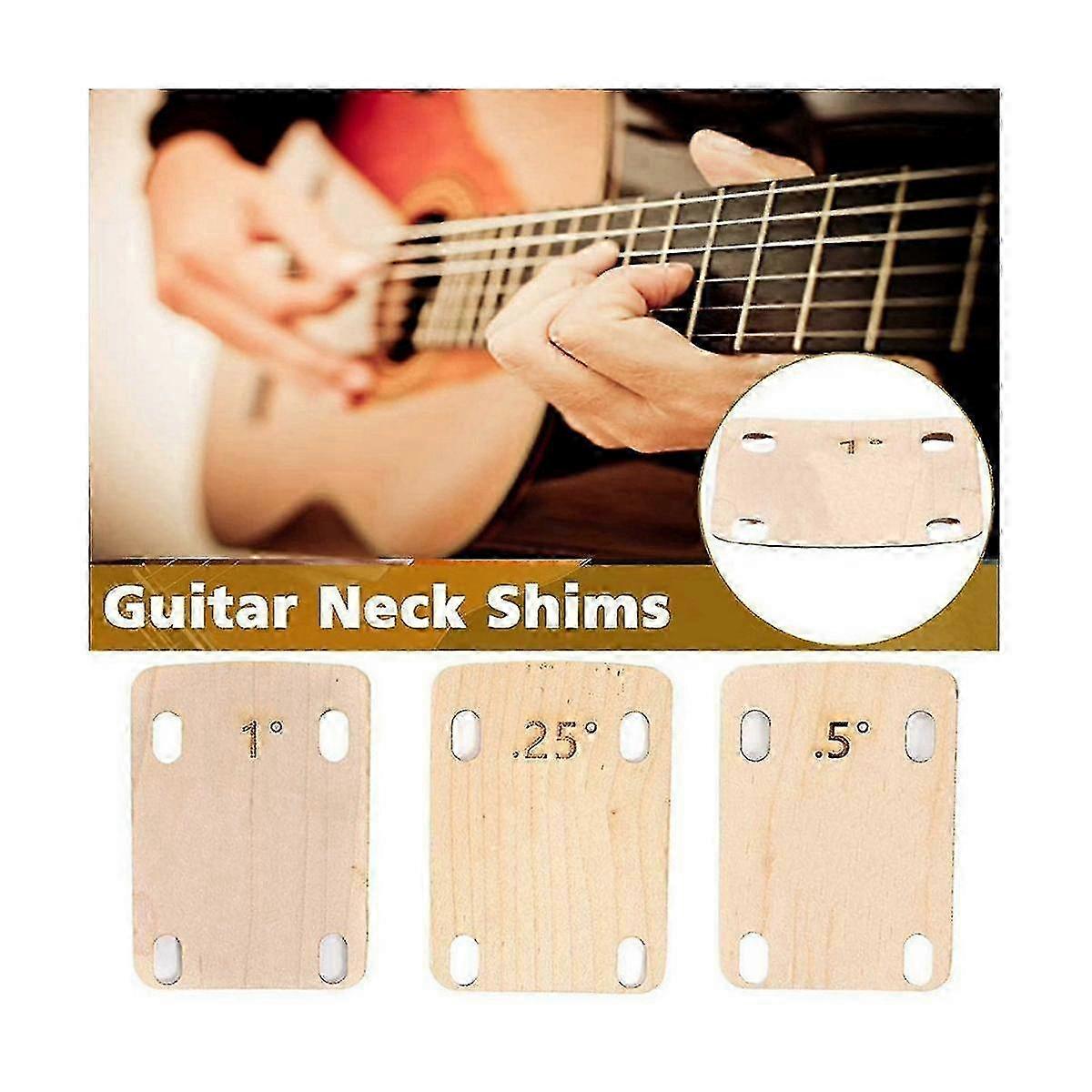 3Pcs Guitar Neck Shims Bolt-on Neck Plate for Guitar and Bass Repair 0. ...