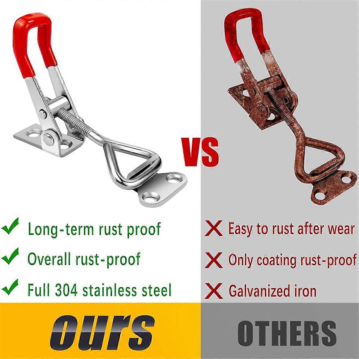 4 Pack Toggle Latch Clamp 4001 Adjustable 304 Stainless Steel Toggle ...