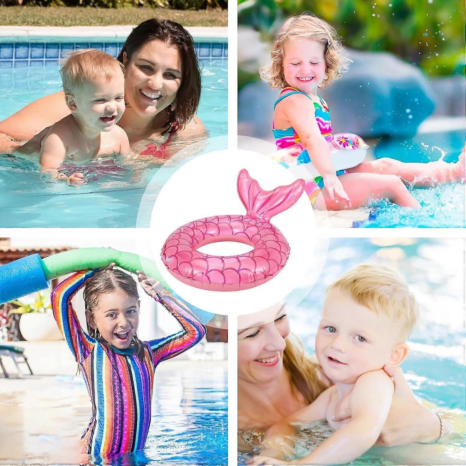 Mermaid Float Easy To Inflate Pool Ring Raft Inflatable Mermaid Swim ...