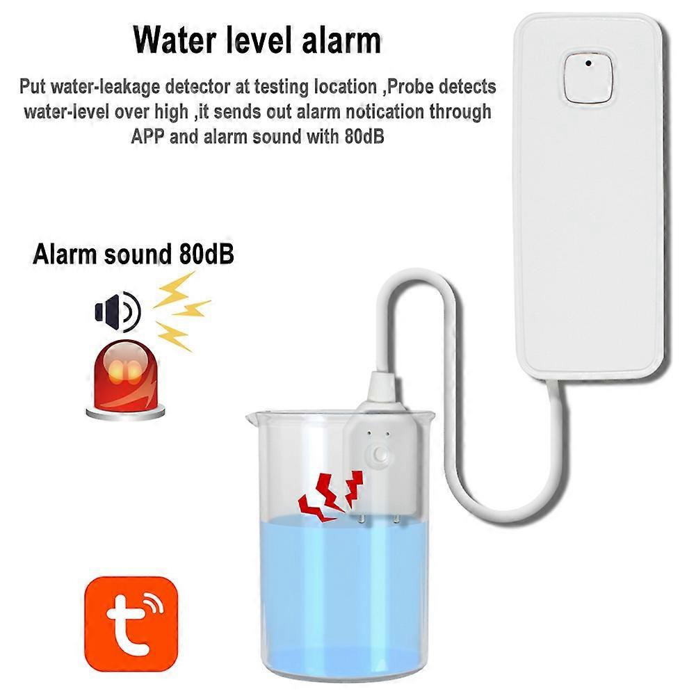 For Alexa Wifi Water Leakage Detection Alarm Detector Tuya Switch Water ...