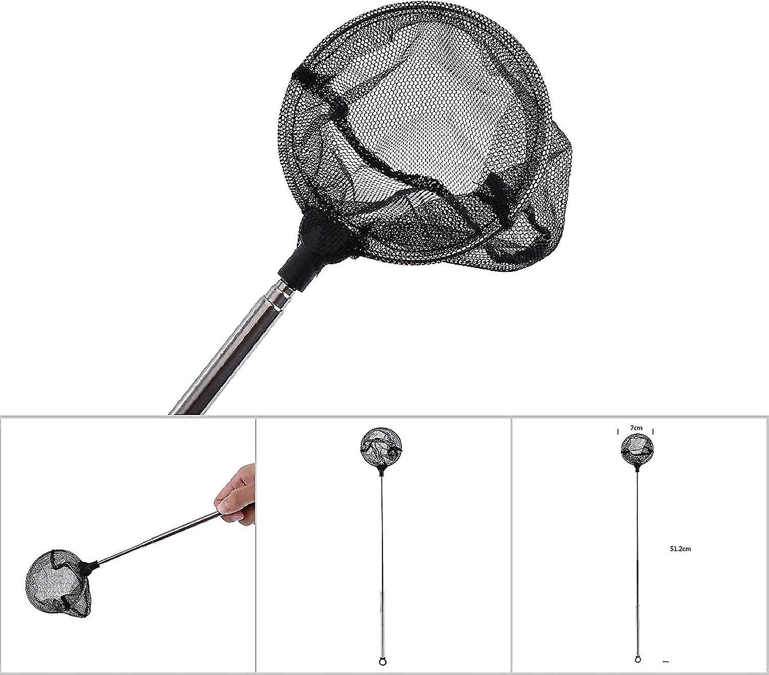Landing Net With Telescopic Arm For Aquarium Fish And Shrimp Round ...
