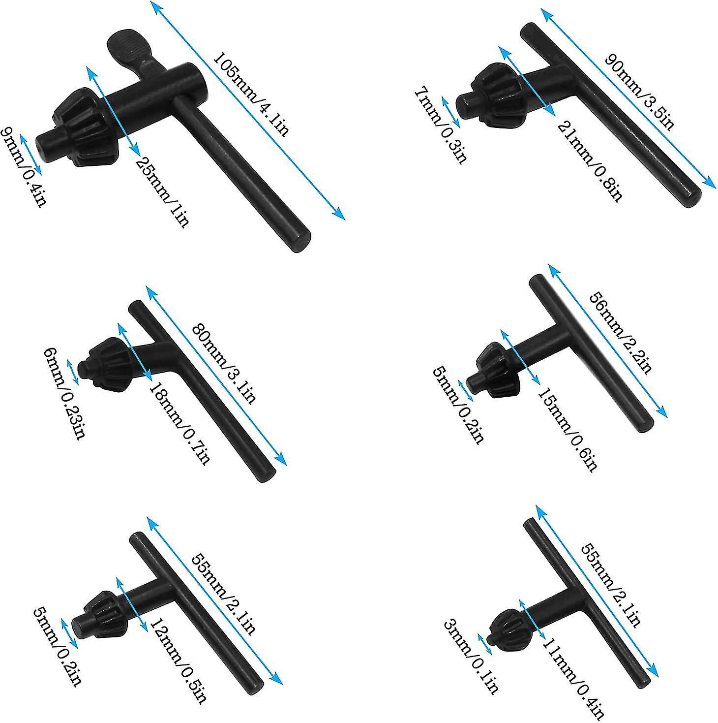 Universal Drill Chuck Key 4/6/10/13/16/20mm Chuck Key For Chuck Drill ...