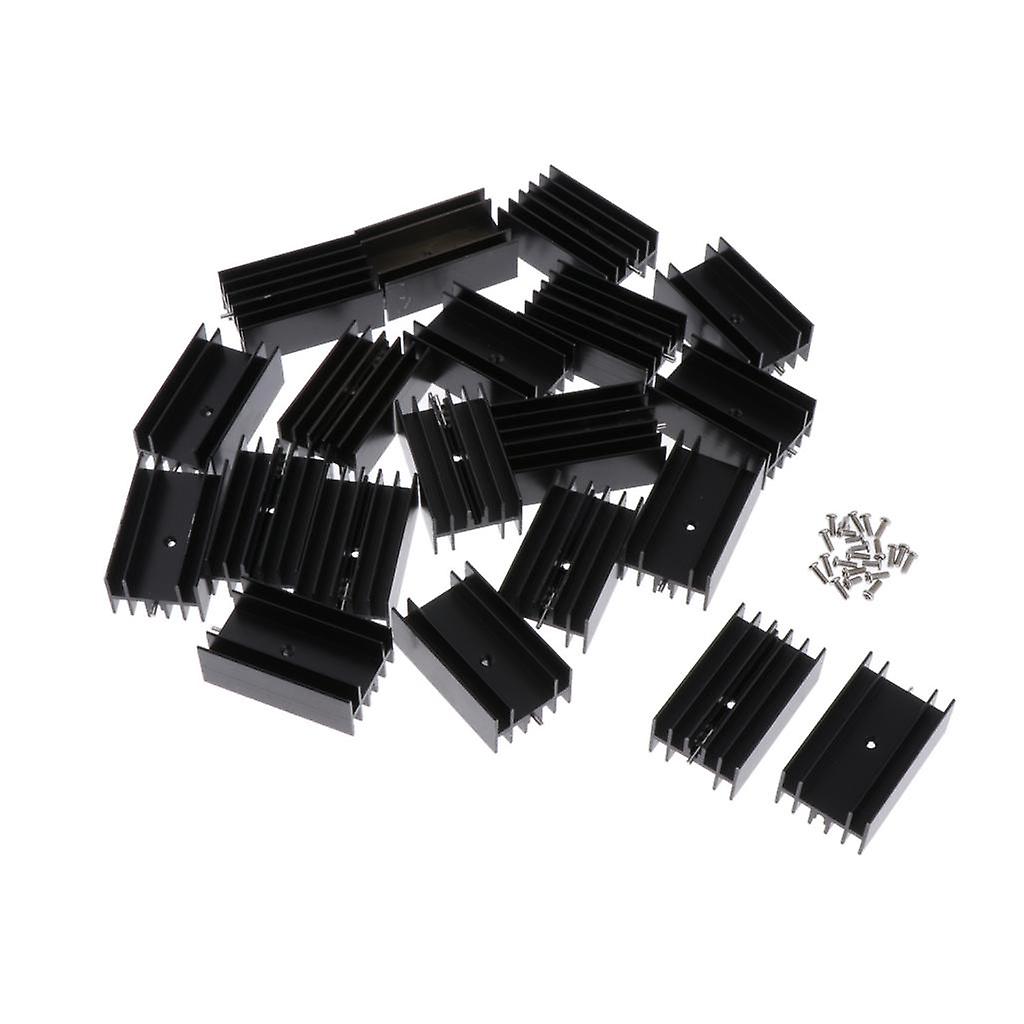 20pc 24x16-40mm Mosfet Aluminium Heat Sink 7805 Transistor Heatsink ...