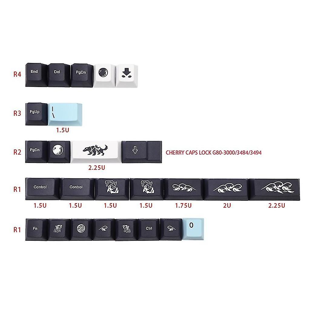 109 Key Mizu Keycap De Iso Layout Pbt Germany Keycaps For Mx Switch ...