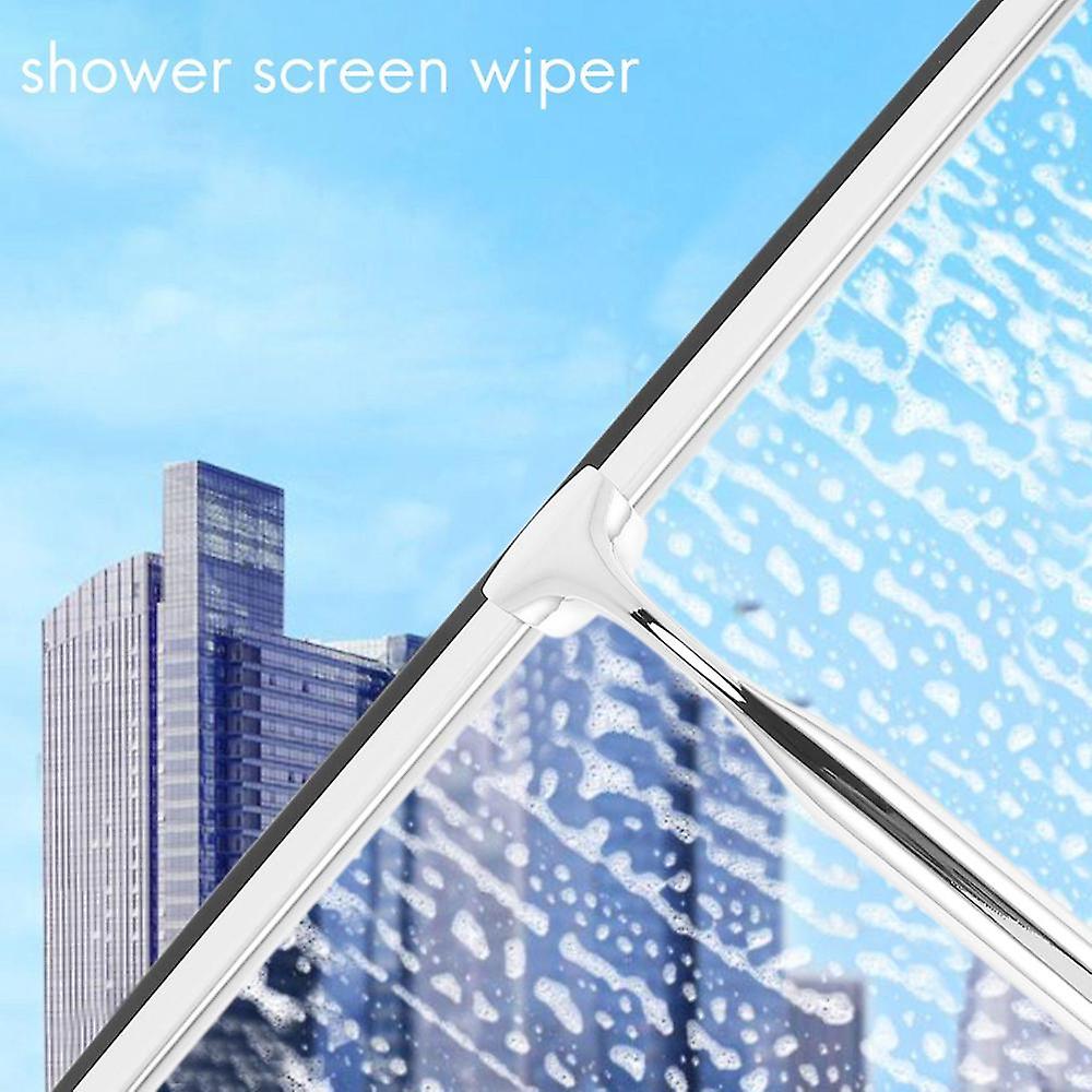 Stainless Steel Shower Wiper 31cm With Wall Hanger 2 Silicone | Fruugo UK